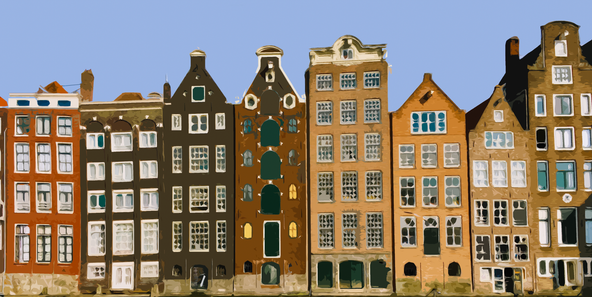 Rijtjeshuizen Amsterdam - Diamond Painting Planet